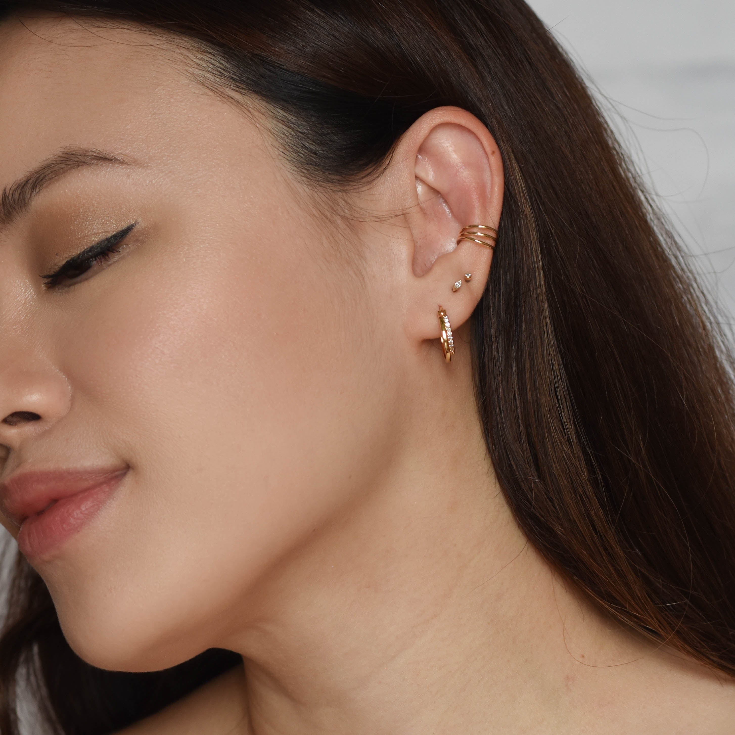 Isla Double Hoops | Gold – poppylab